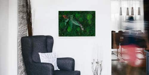 Kreative Wandbegrünung durch Moosbilder - Flaechenlust